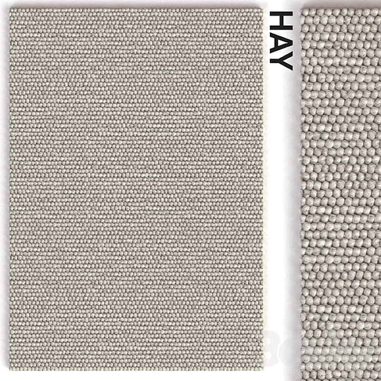 Rug HAY Peas Soft Grey Rug - Carpets - 3D model
