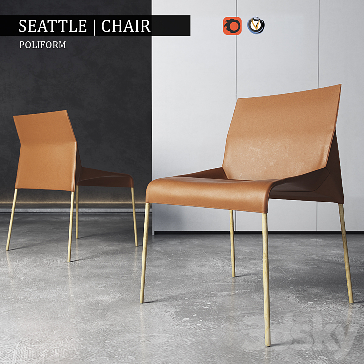 Shair Poliform Seattle - Chair - 3D model