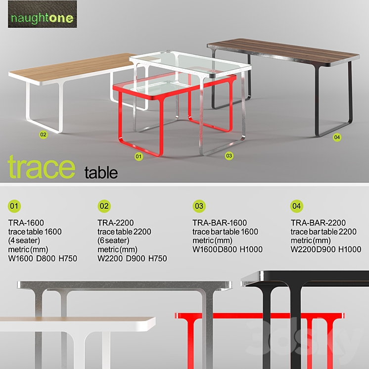 Naughtone Trace Large - Table - 3D model