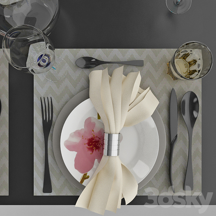 Table decor - Tableware - 3D model