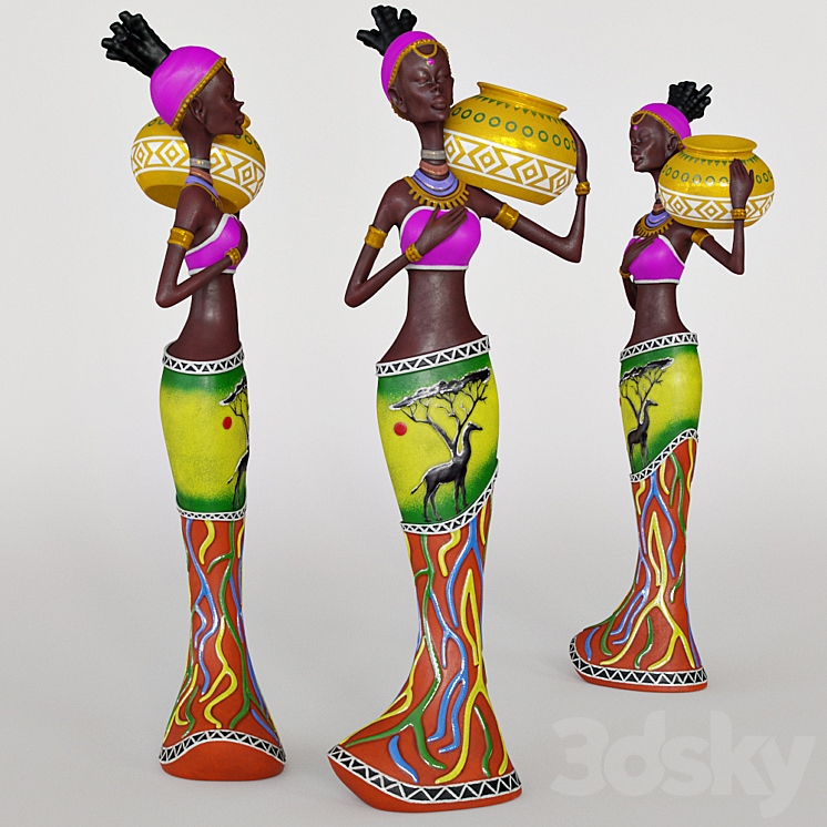 African - Sculpture - 3D model