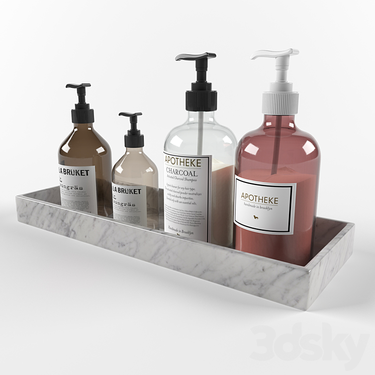 Shampoo Bottles - Bathroom accessories - 3D model