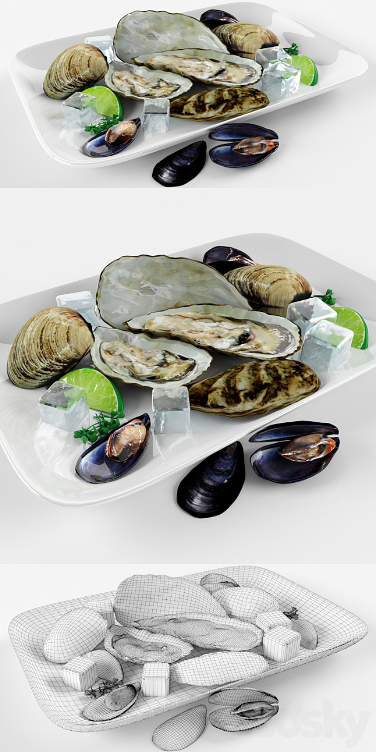 Clams to the table - Food and drinks - 3D model
