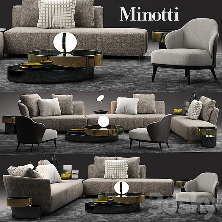 Sofa minotti lounge seymour - Sofa - 3D model