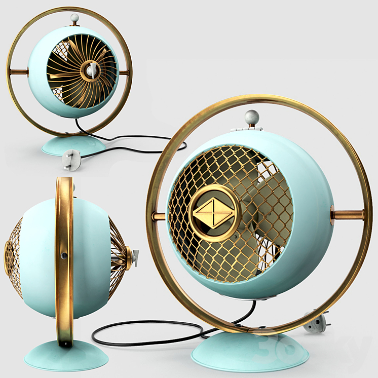 Retro fan 3D Model - 3DSKY Decor Helper