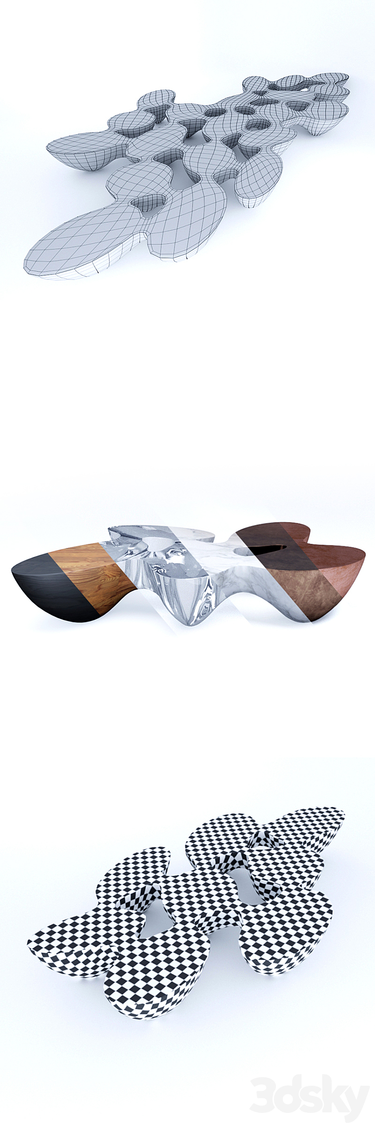 QUARK by Emmanuel Babled - Table - 3D model