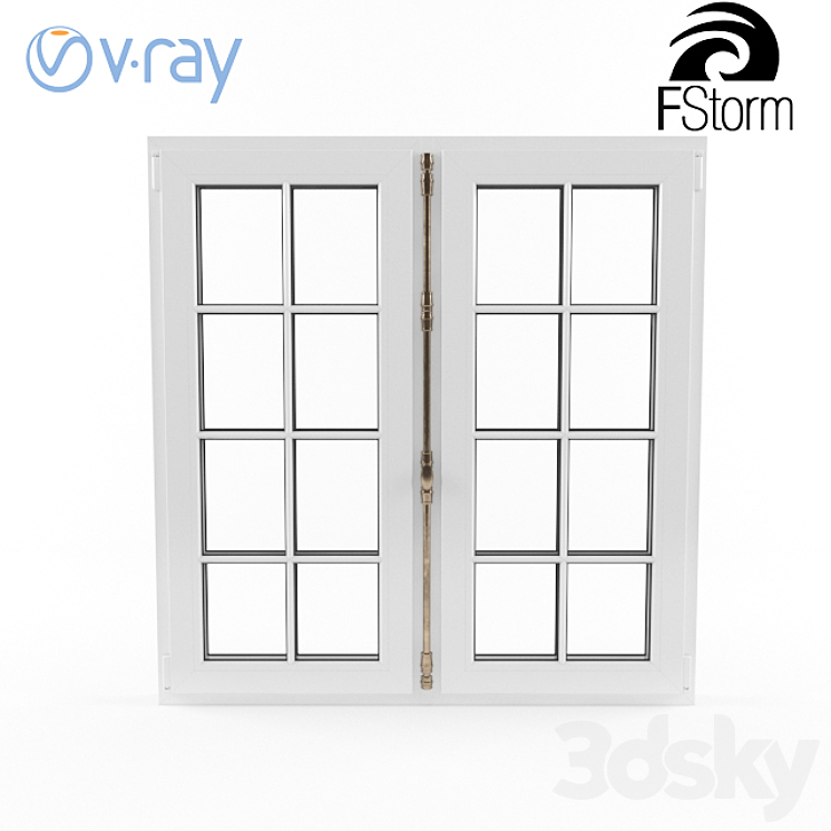 Classic French Window - Windows - 3D model