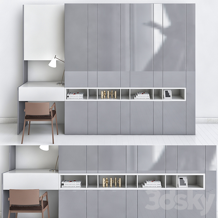 Poliform office - Wardrobe & Display cabinets - 3D model