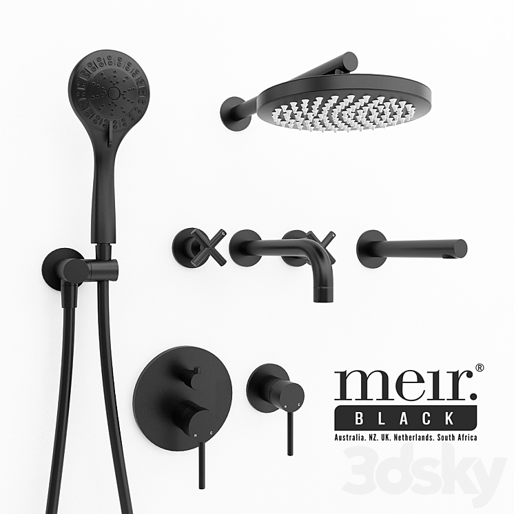Meir_Black_set - Faucet - 3D model