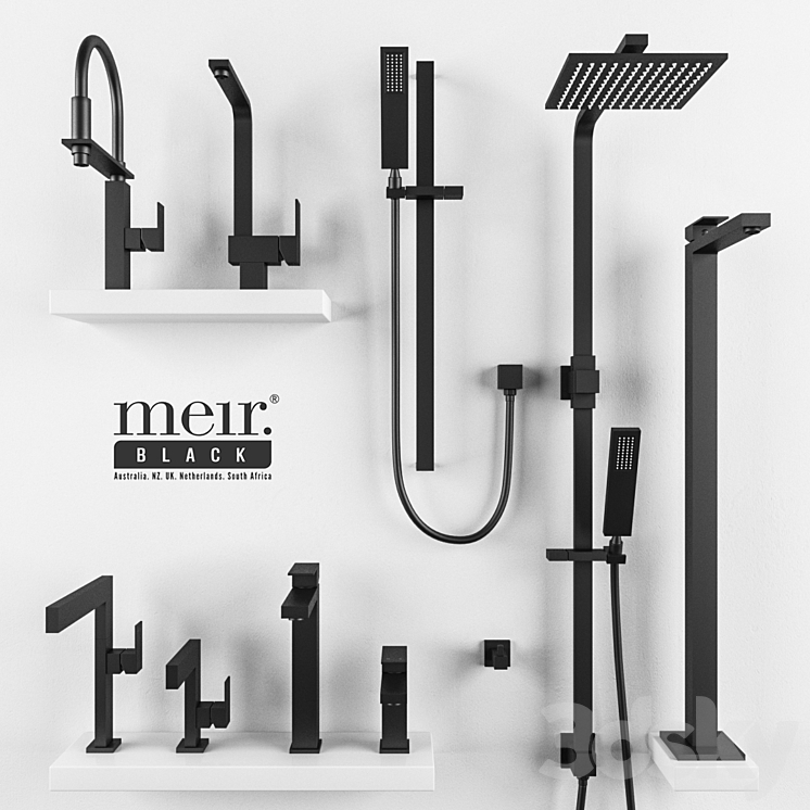 Meir_Black_set_05 - Faucet - 3D model