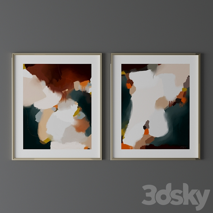 Set of abstract paintings13 - Frame - 3D model