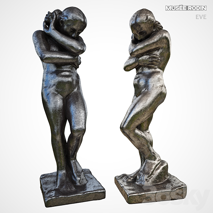 Auguste Rodin "Eve" - Sculpture - 3D model