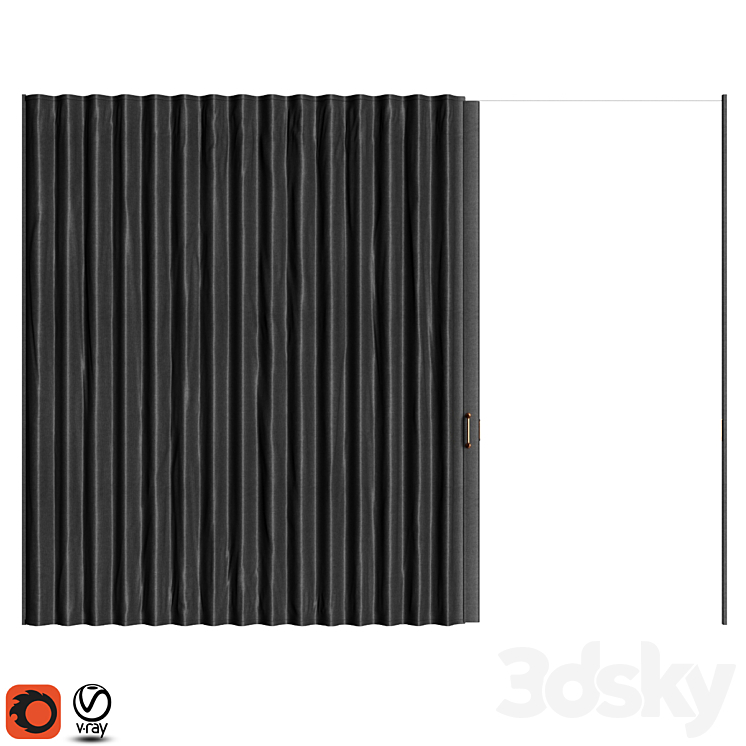 Soft sliding partition - Doors - 3D model