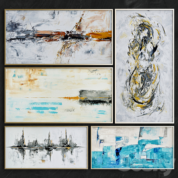 Abstract art frames - Frame - 3D model