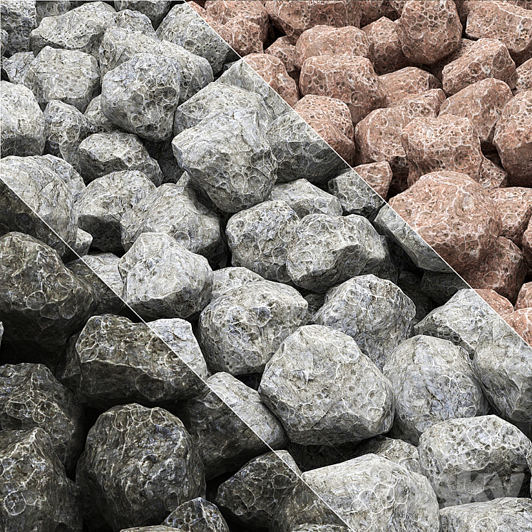 Rock stone / Rockstone - Environment elements - 3D model