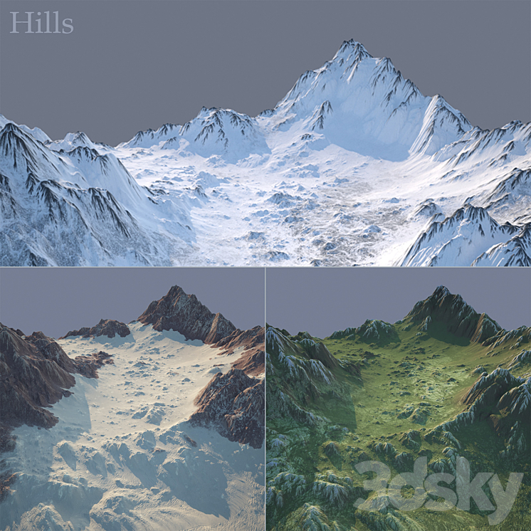 [3DSKY] Mountain Valley 3D Model | NEW UPDATE 2023