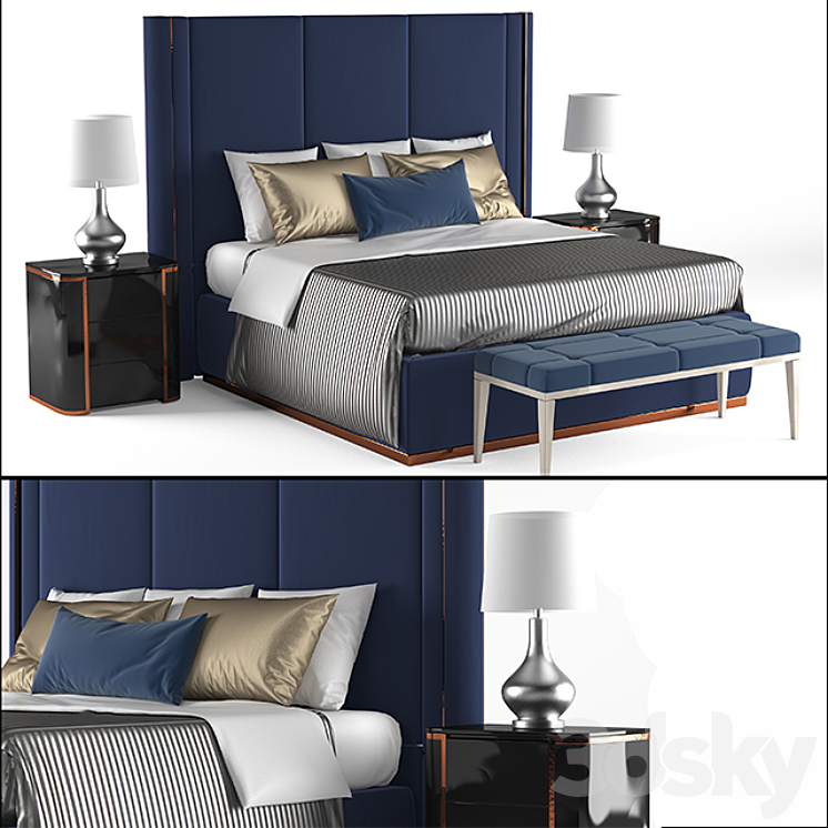 [3DSKY] Bed 3D Model | NEW UPDATE 2023