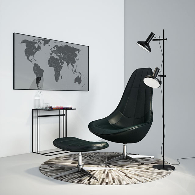 BoConcept Boston Chair - Arm chair - 3D model