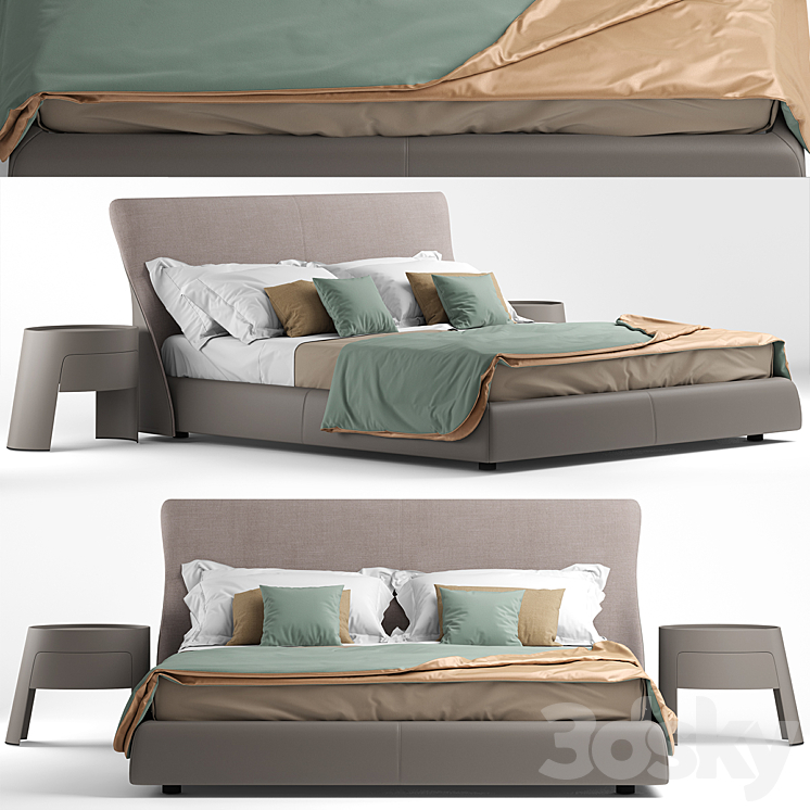 [3DSKY] Bed Giorgetti Altea 3D Model | NEW UPDATE 2023