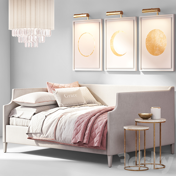 [3dsky] Rh Annika Velvet Daybed 3d Model New Update 2023