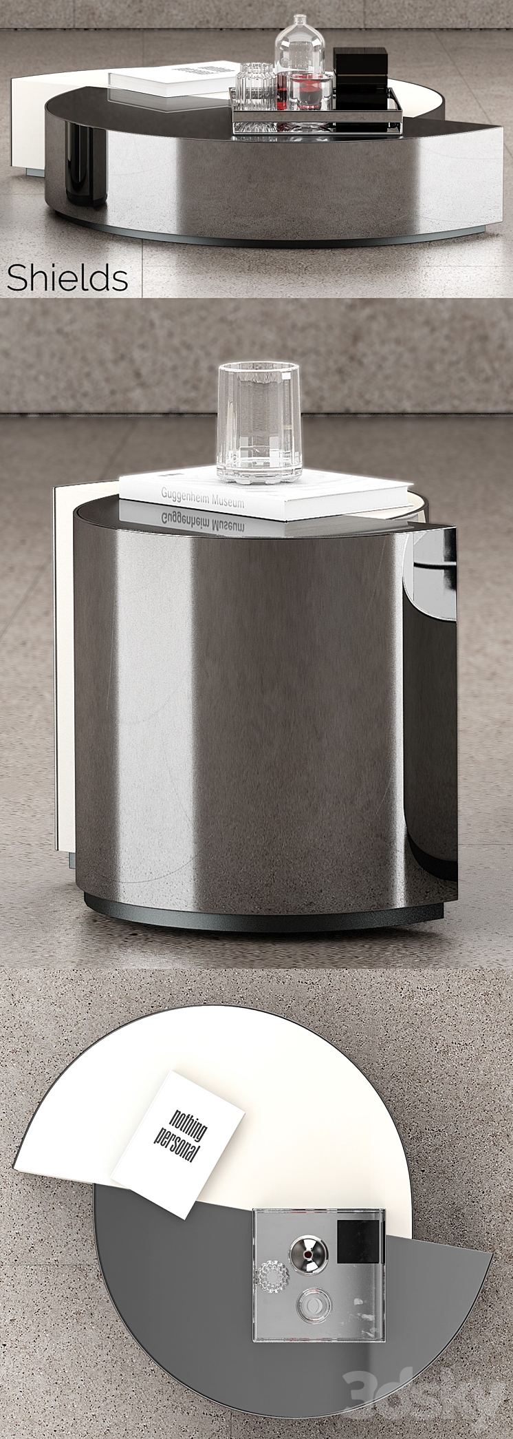 Minotti Shields Coffee Tables - Table - 3D model