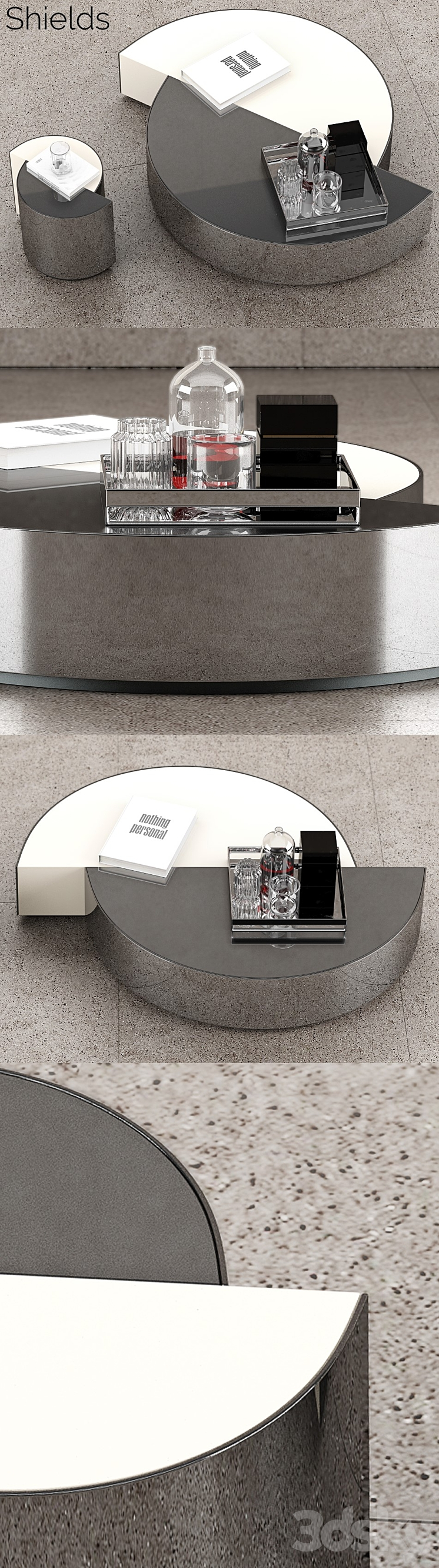 Minotti Shields Coffee Tables - Table - 3D model