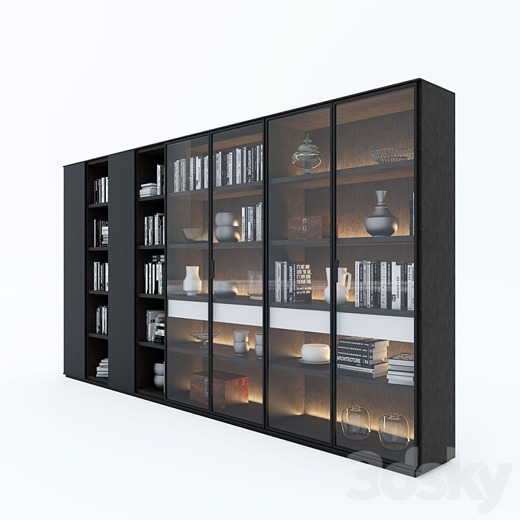 Bookshelf Poliform 04 - Wardrobe & Display cabinets - 3D model