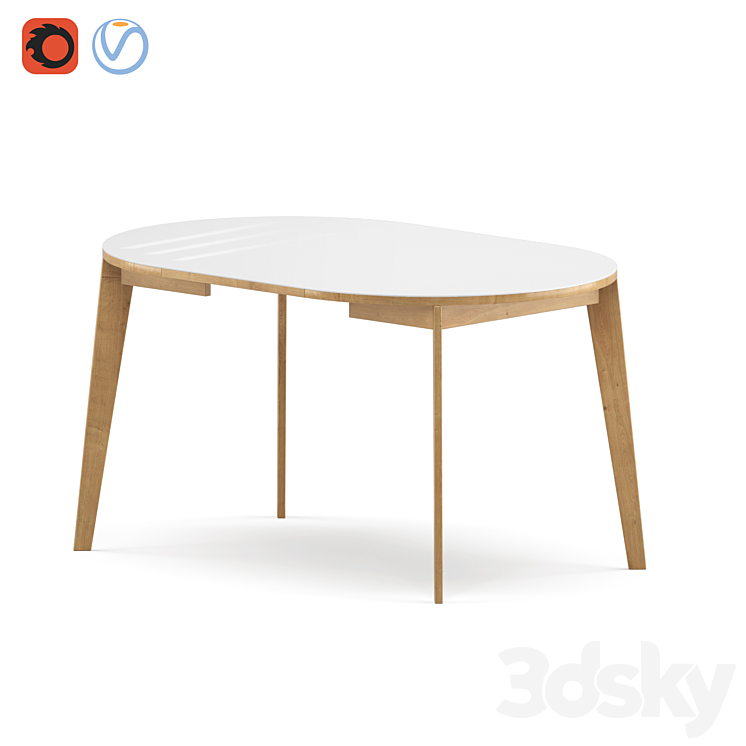Table Scandi extendable - Table - 3D model