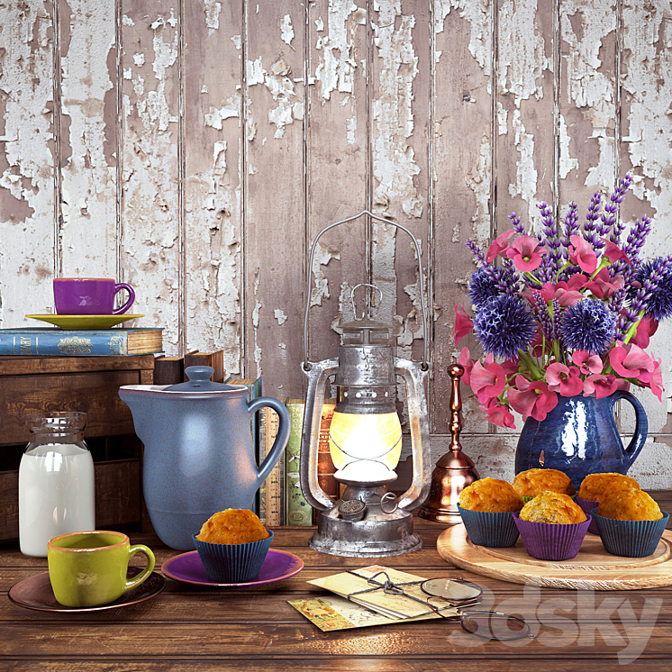 Provence decoration set - Decorative set - 3D model
