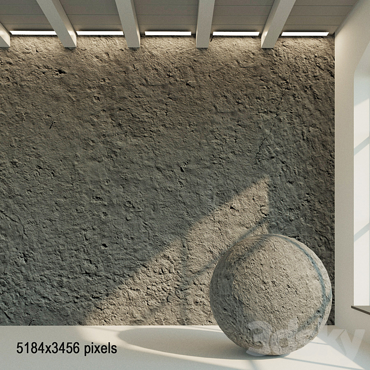 [3DSKY] Concrete Wall. Old Concrete. 48 3D Model | NEW UPDATE 2023
