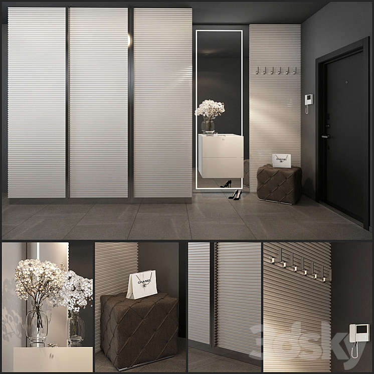 [3DSKY] Composition In The Hallway_39 3D Model | NEW UPDATE 2023