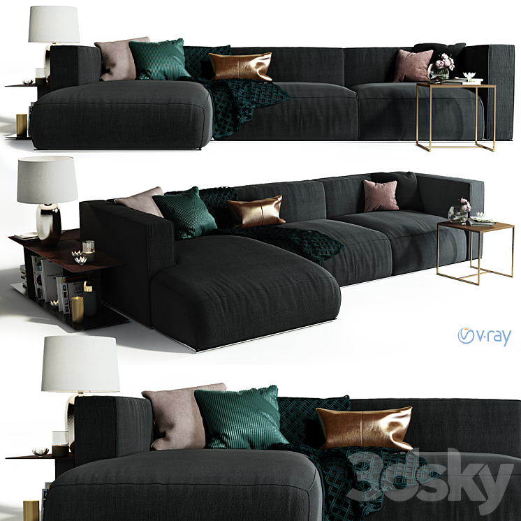 Poliform SHANGAI sofa - Sofa - 3D model