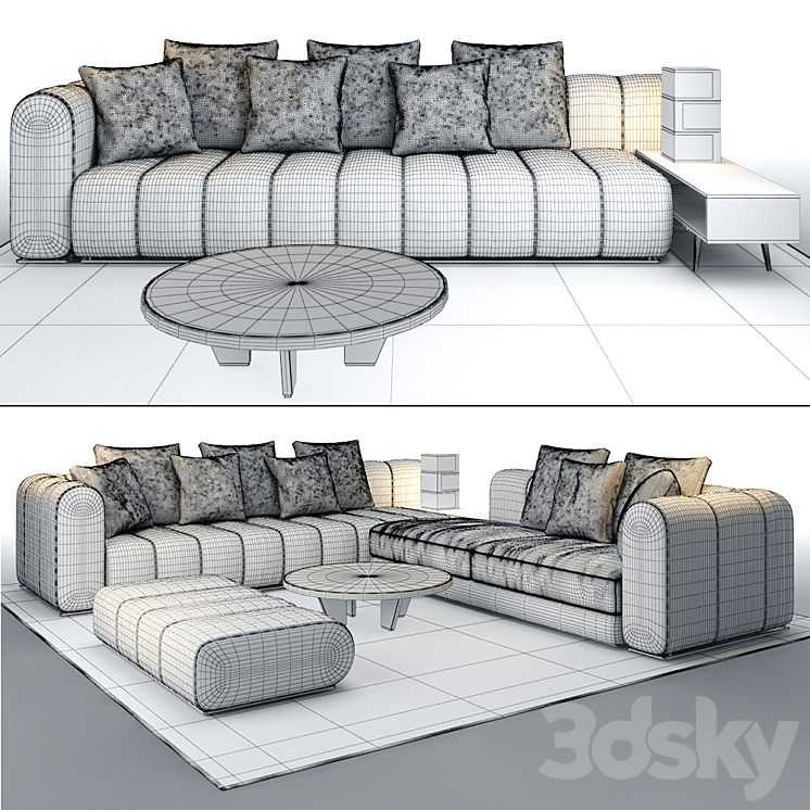 Design Sofa Set - Sofa - 3D model