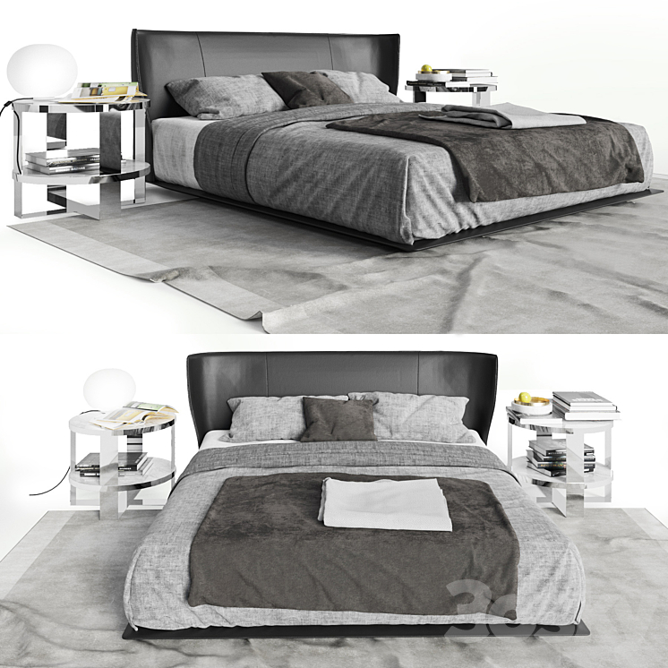 [3DSKY] Alys Bed By B & B Italia 3D Model | NEW UPDATE 2023