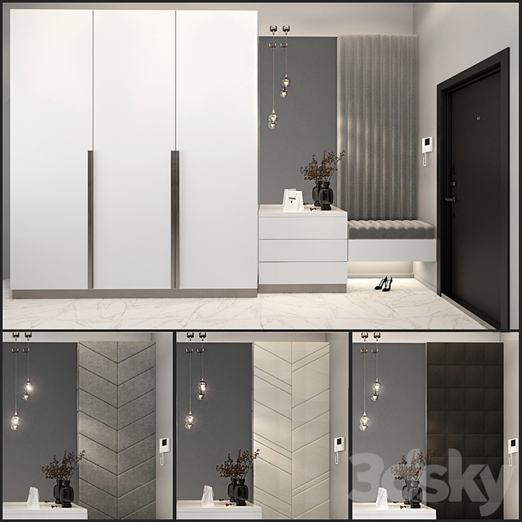 [3DSKY] Composition In The Hallway_26 3D Model | NEW UPDATE 2023