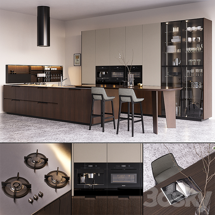 Kitchen Poliform Shape EUROCUCINA 2018 (vray GGX, corona PBR) - Kitchen ...