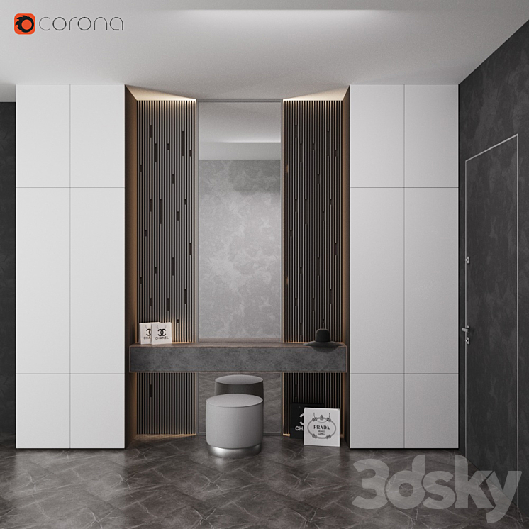 [3DSKY] Hall Set 2 3D Model | NEW UPDATE 2023