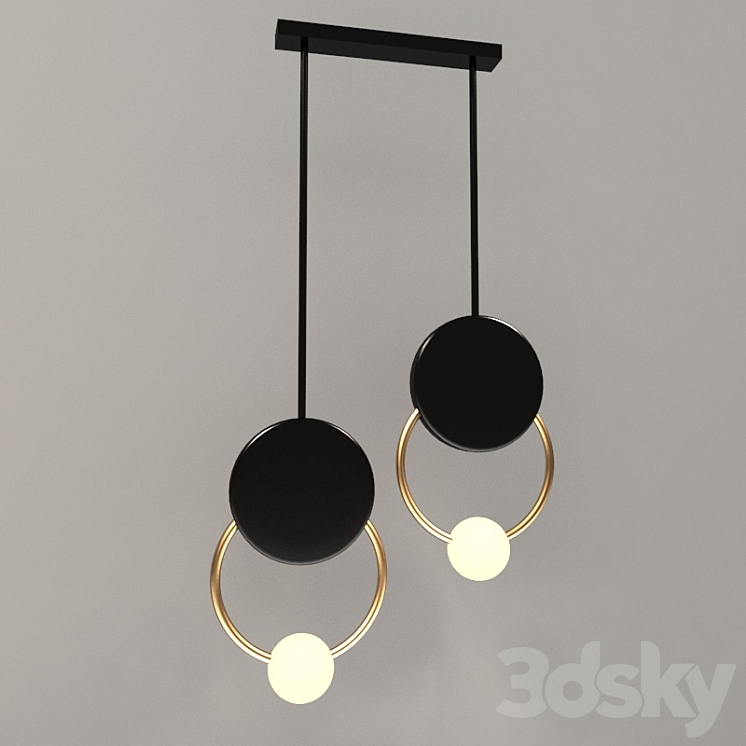 Gold Ring Ceiling Light - Pendant light - 3D model