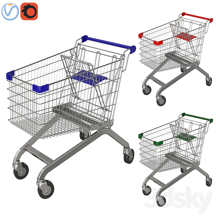 Shopping cart - Shop - 3D model
