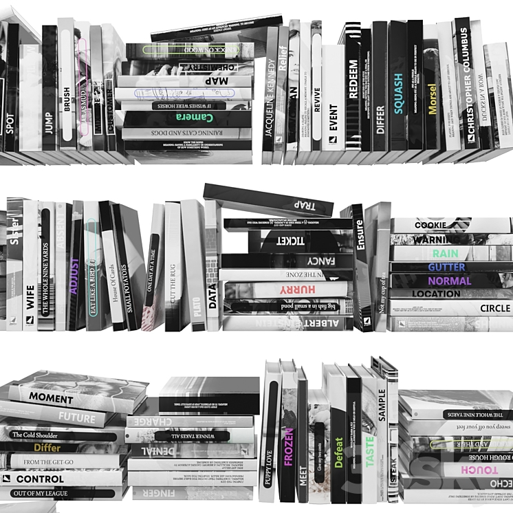 Books (150 pieces) 2-4-1 - Books - 3D model