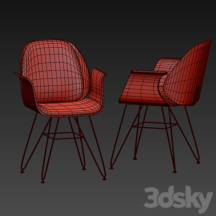 Corvus marsala - Chair - 3D model