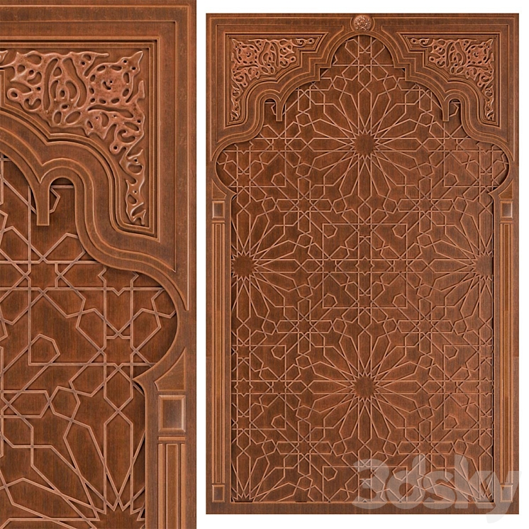 Arabic ornament- Decorative wall - Other decorative objects - 3D model