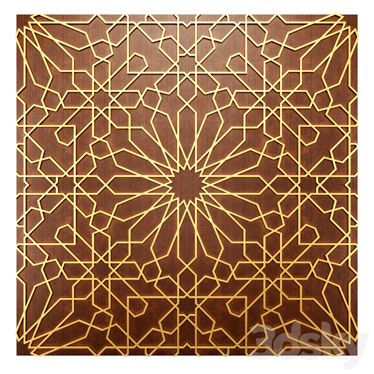 Islamic Pattern - 3D panel - 3D model