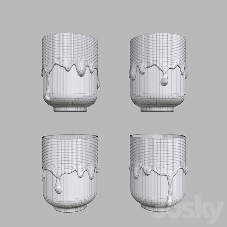 Melting Mug by Studio Arhoj - Decorative set - 3D model
