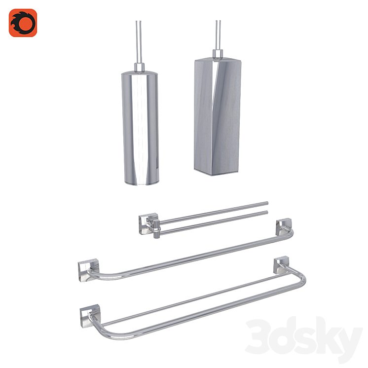 OM Fixsen Kvadro Bathroom Accessories - Bathroom accessories - 3D model