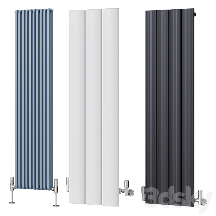 Vertical radiators 3D Model - 3DSKY Decor Helper