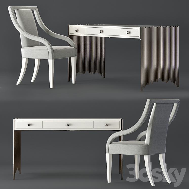 Bernhardt Calista Home Office - Table + Chair - 3D model