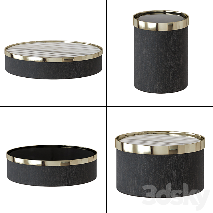 Minotti bailly set - Table - 3D model