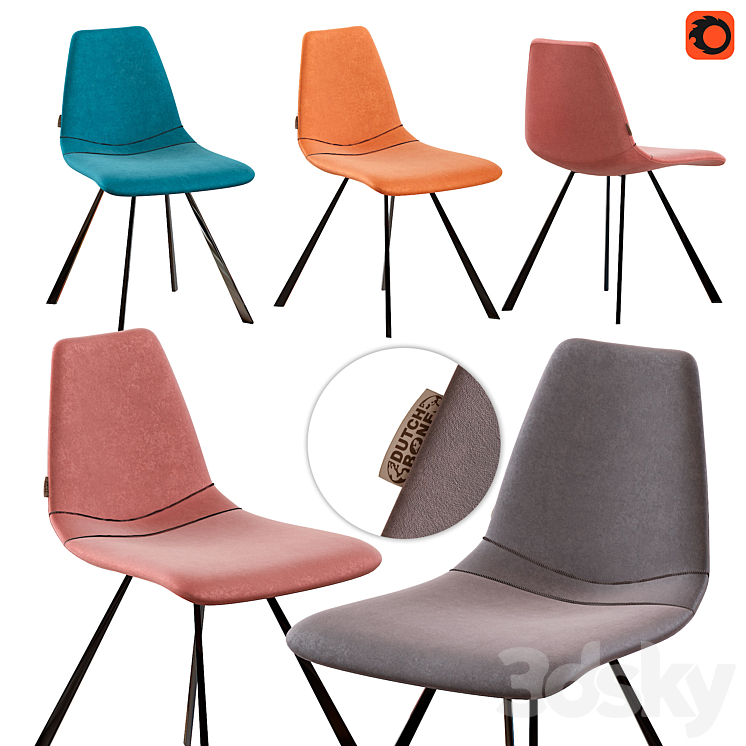 Dutchbone Franky Velvet chair - Chair - 3D model
