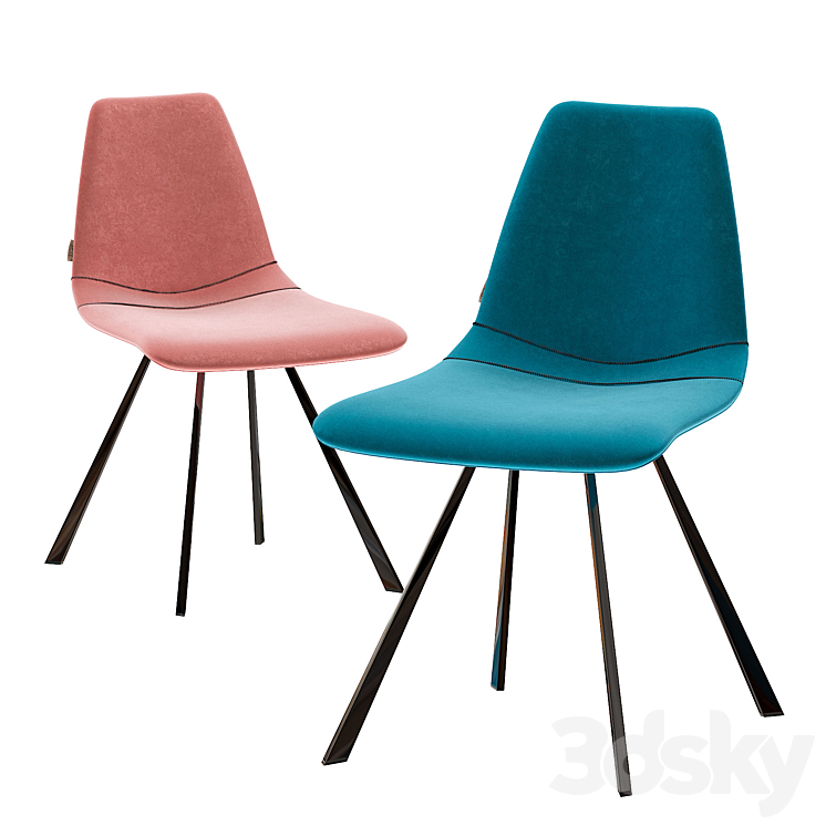 Dutchbone Franky Velvet chair - Chair - 3D model